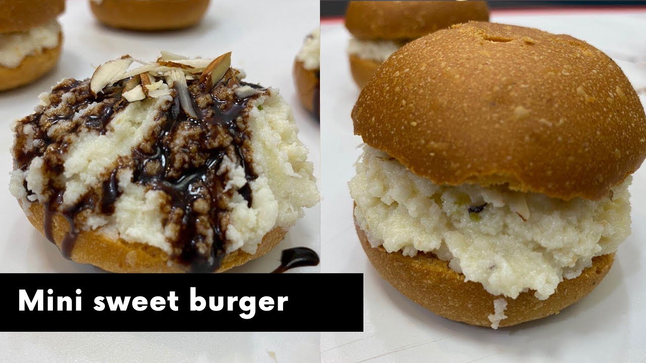 Miniature Sweet Burger never eat before | Crunchy milkcake burger ...