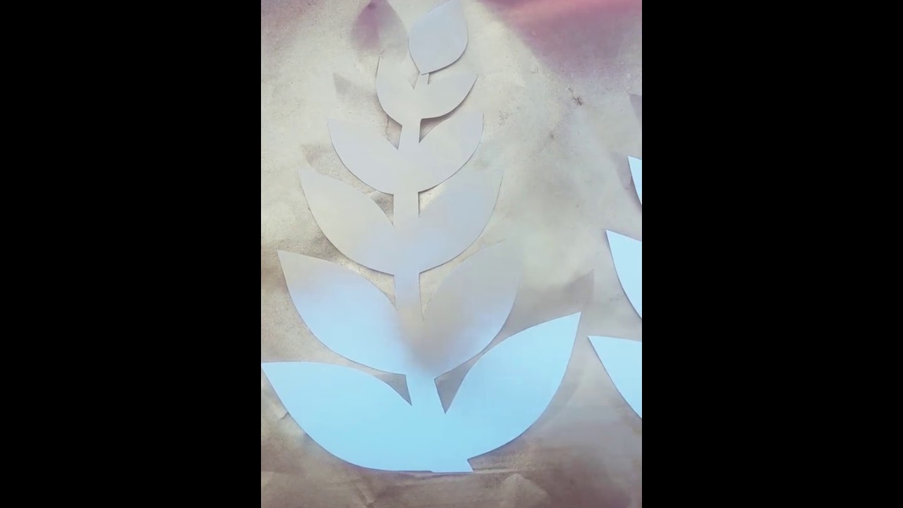DIY How to spray paint paper leaves - YouTube