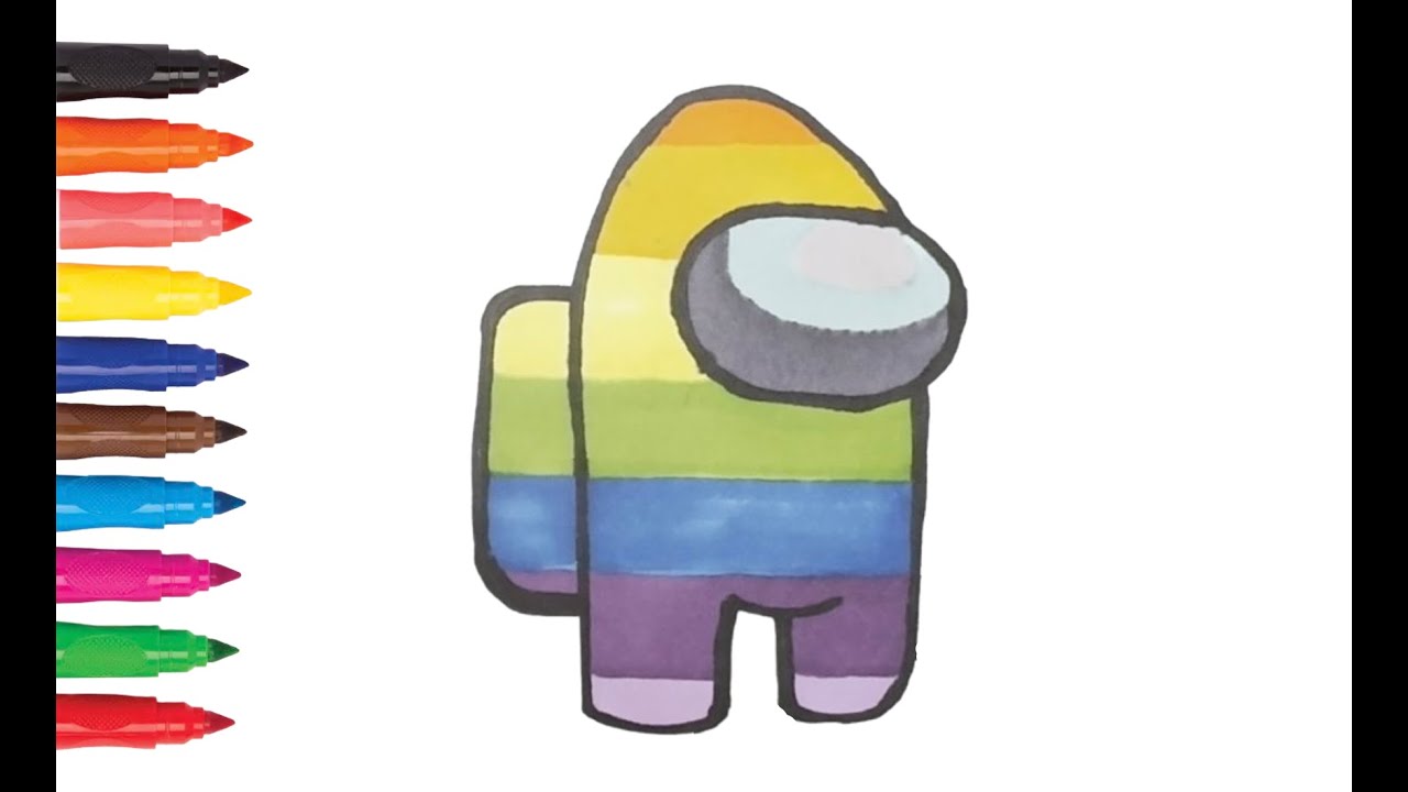 How to draw Rainbow Crewmate | Among Us - YouTube