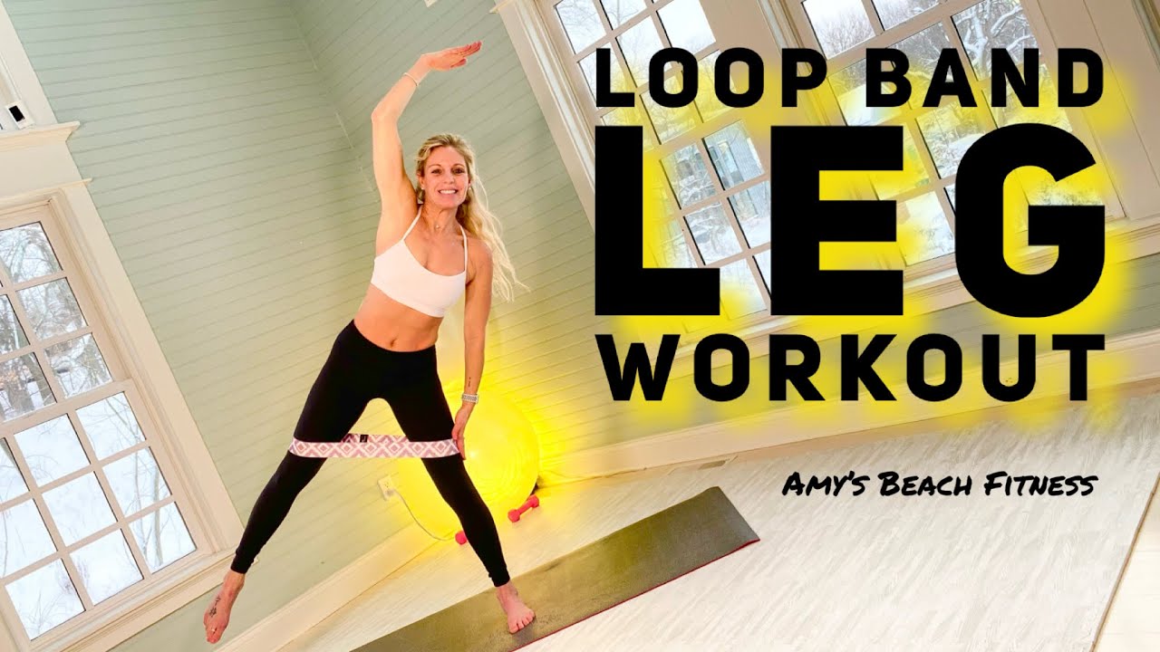 Loop Band LEG Workout - 20 Min Slow Leg Exercises you can do at Home ...