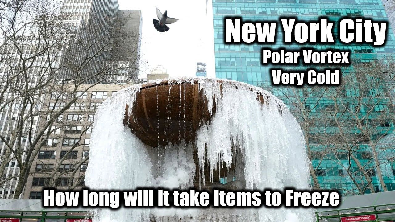 LIVE: New York City | Freezing Items Due to Polar Vortex walking in the ...