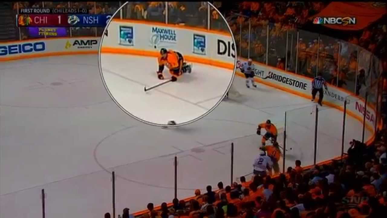 Shea Weber's ankle injury Game 2 April 17th 2015 - YouTube