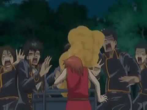 Gintama - Kagura vomits into barbeque - YouTube