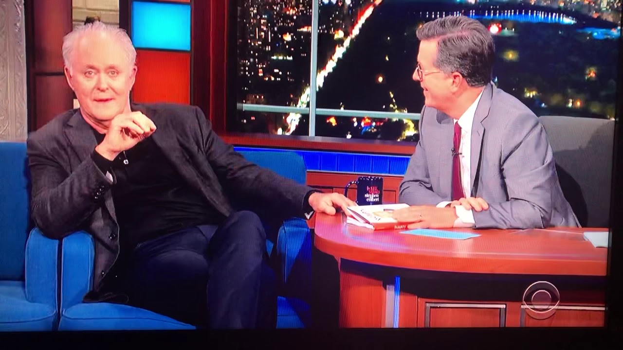 John Lithgow reciting a poem on the late show with Stephen Colbert ...