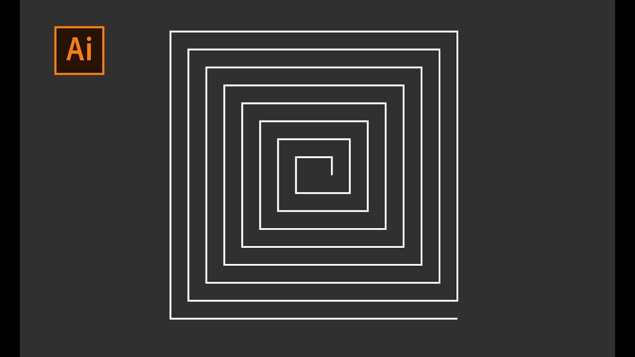 Rectangular Spiral Design | Illustrator Tutorial | Graphic Design - YouTube