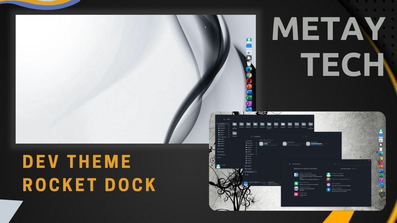 Windows 10 Tema Nasıl Yüklenir / Dev Theme / Rocket Dock [2022] - YouTube