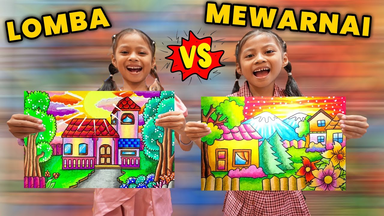 LOMBA MEWARNAI ALUNA VS AMANDA!! BERHADIAH JUTAAN RUPIAH!! - YouTube