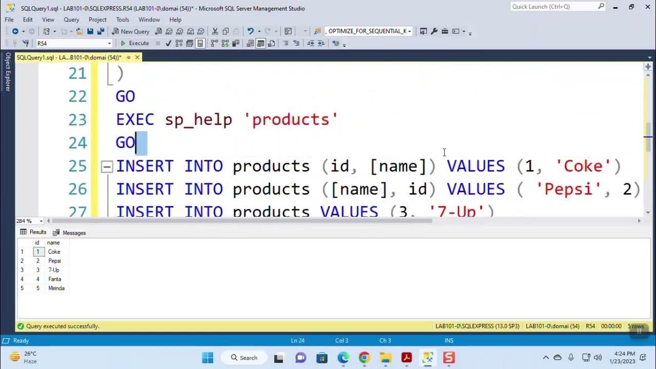 sql class 3 video 2 - YouTube