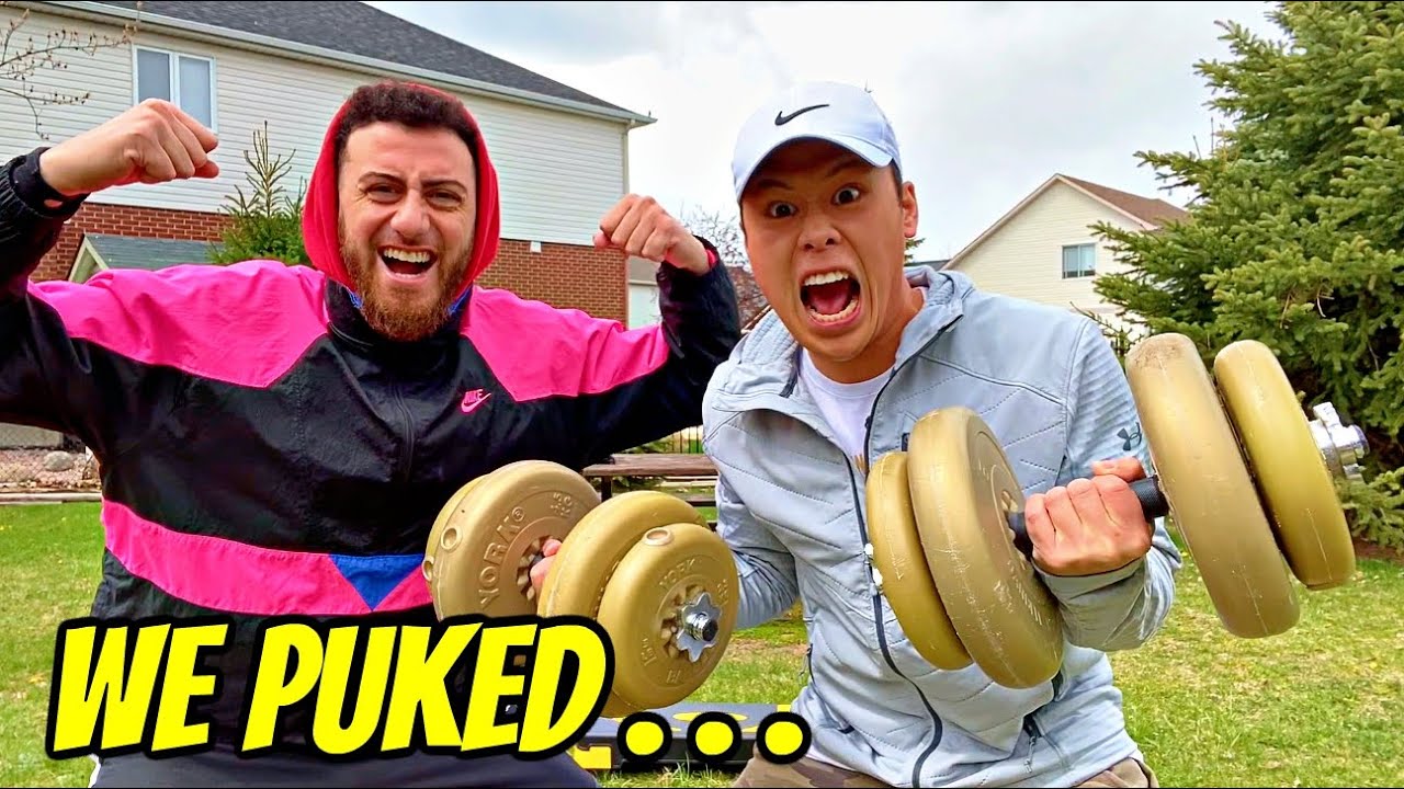 DAVIDPARODY VS CHADWITHAJ STRENGTH TEST!!! - 15 min FAT BURNING HIITT ...