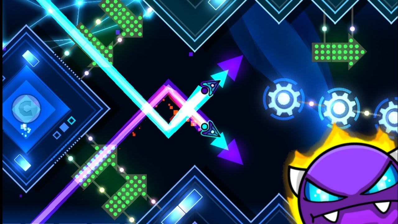 "Virtualisation" by Splinter , easy demon 100%. Geometry dash 2.11 - YouTube