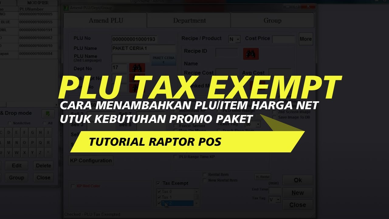 Promo Menu Tidak ada tambahan Tax dan Service/ Harga Net khusus Menu Promo - Tutorial Raptor Pos ...