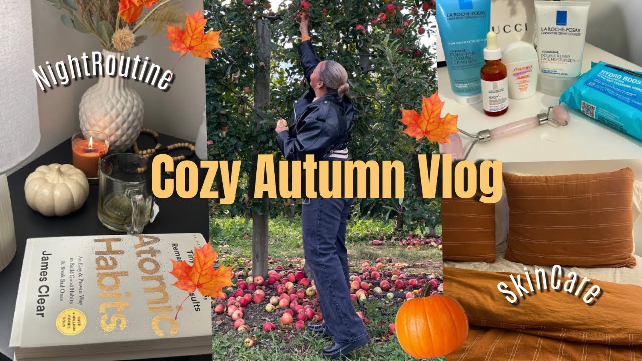 Cozy Fall Vlog 🍂 | Cozy Night Routine, Apple Picking and more 🍎 - YouTube