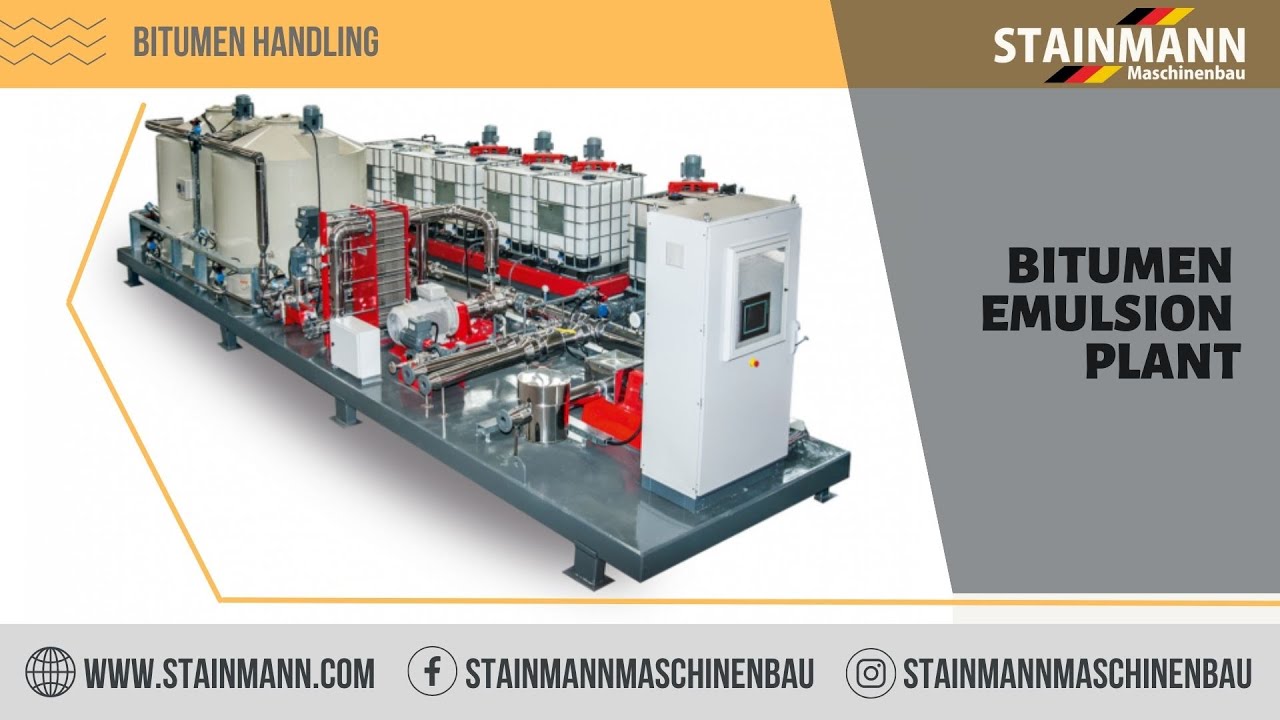 BITUMEN EMULSIONS PLANT - YouTube