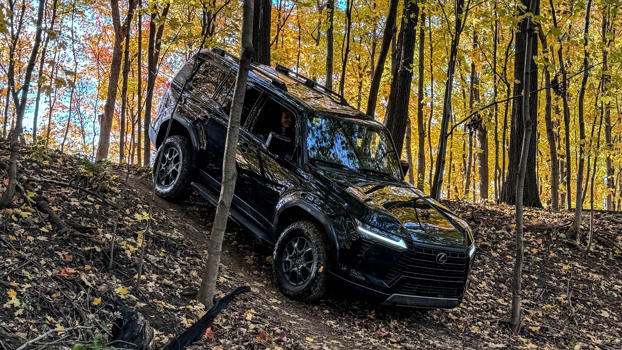 Lexus GX 550 Overtrail Off-Roading and Driving Through Water and Trails ...