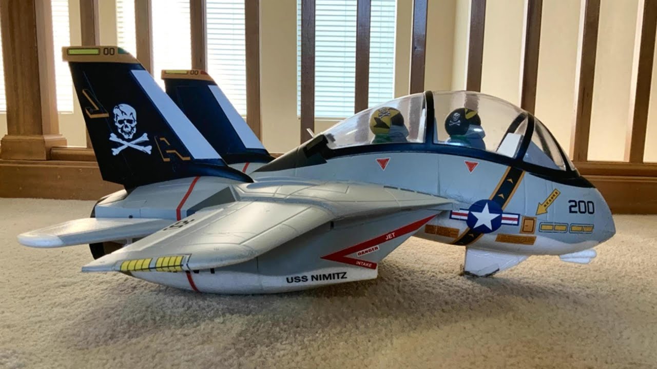 Enjoy2Fly Fattie EDF F-14 Tomcat Nose Landing Skid Test Flight - YouTube