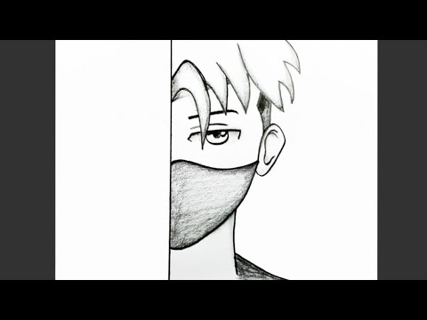 Kolay Anime Çizimi, Adım Adım Erkek Anime Resmi Nasıl Çizilir, Kolay Karakalem Çizimleri