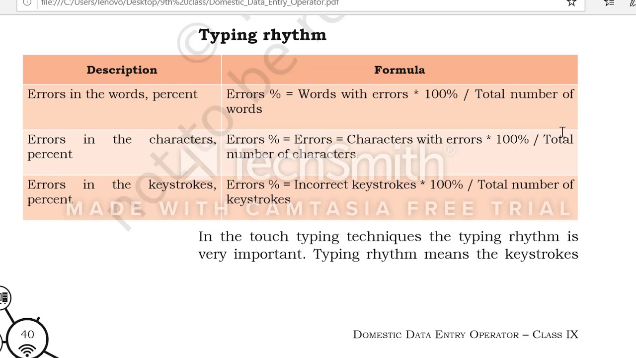 Data entry and Keyboard skill (unit 2 :part 9) 9th class - YouTube