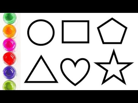 how to Drow shapes// write and learn // easy step by Step for kids ...