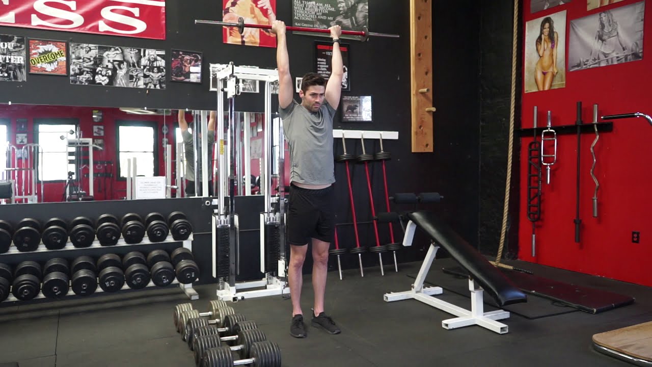 Underhand Shoulder Press (Bar) - YouTube