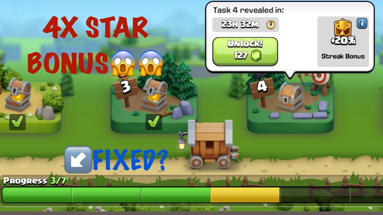 Clash of Clans Streak event FIXED and 4X STAR BONUS😱👍🏻😎 #clashofclans # ...