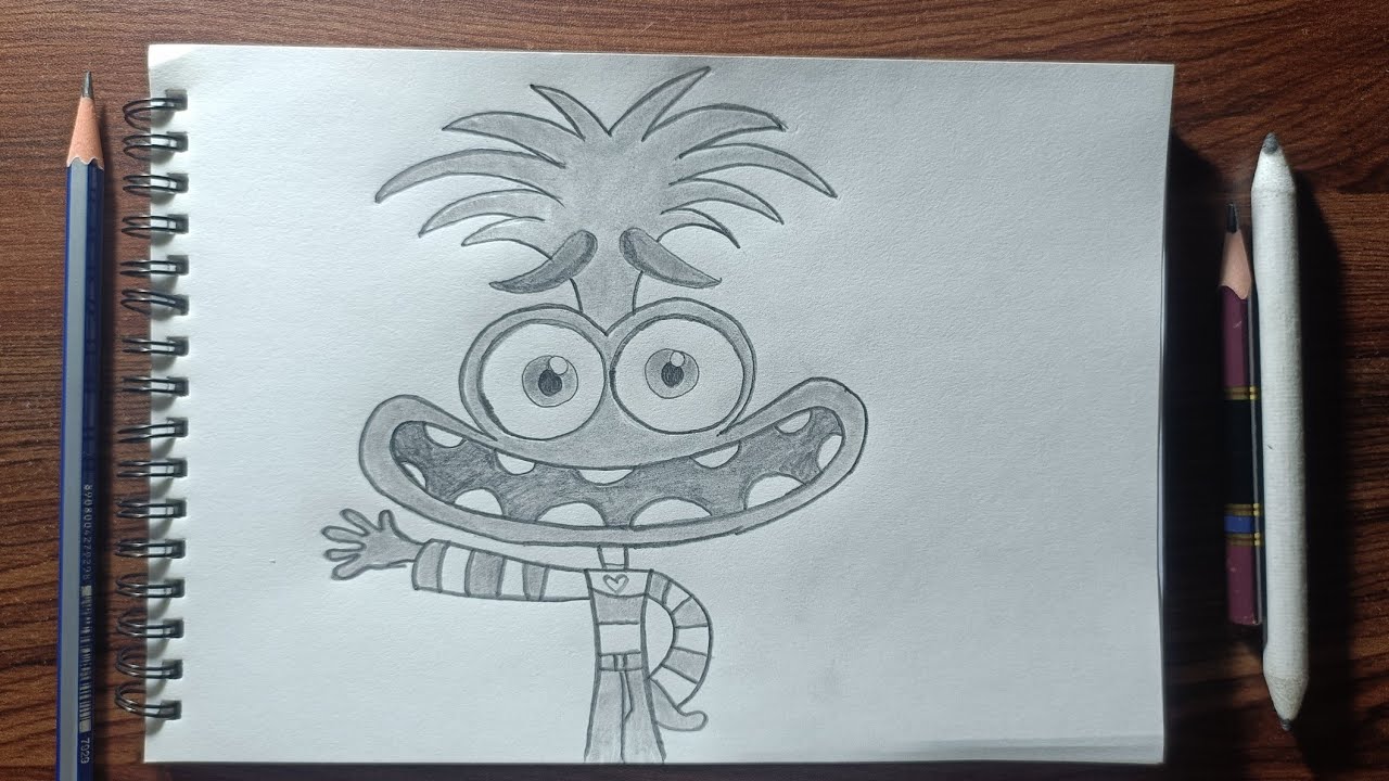 How To Draw Inside Out Characters | Drawing Anxiety Step by step | Easy ...