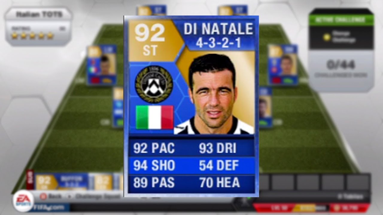 FIFA 13 - 92 Rated TOTS Di Natale Player Review w/ Goals - YouTube