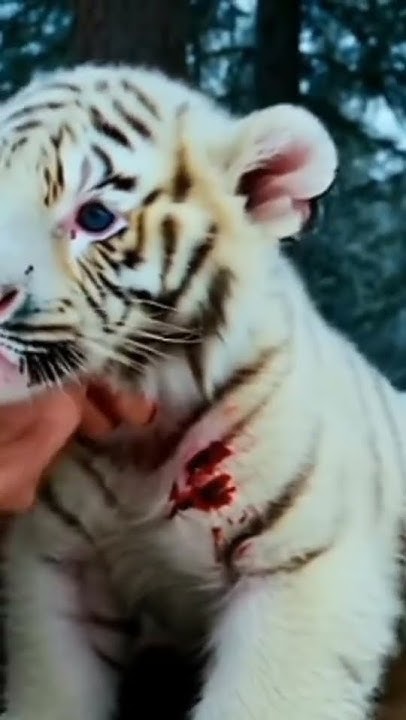 Save injured cub from barbed wire White Tiger mother seeks woman's help - YouTube