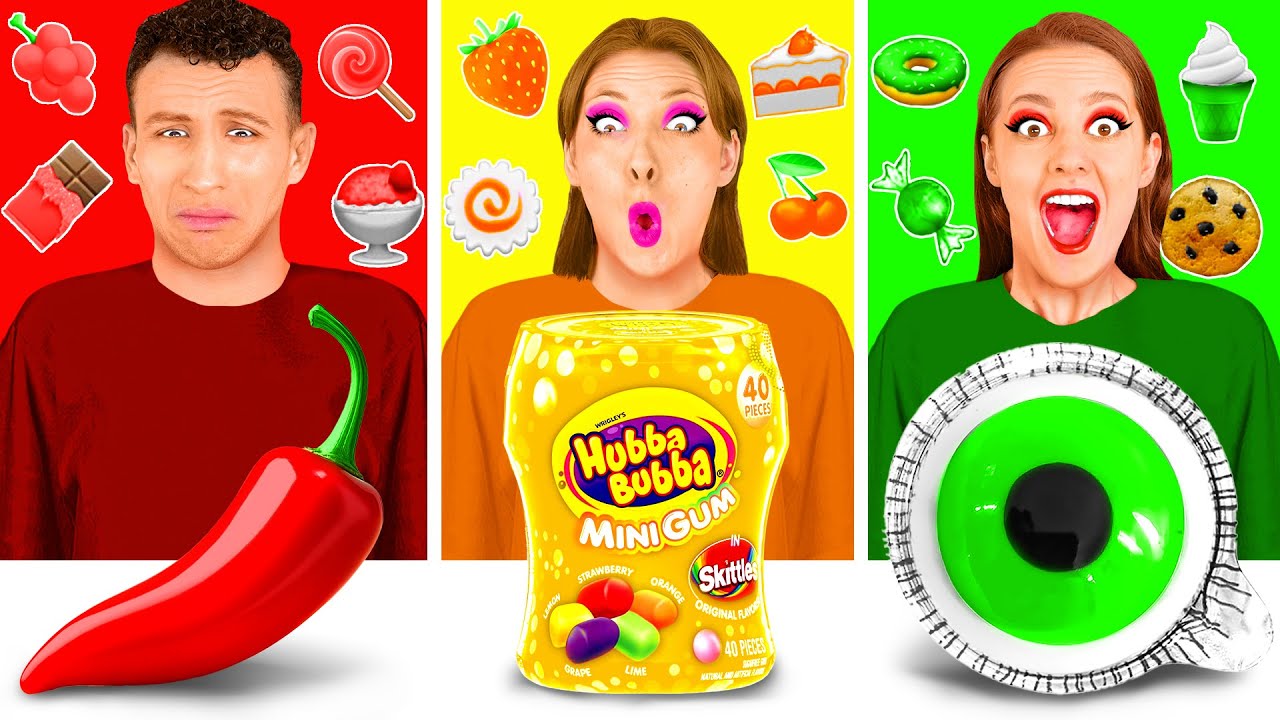 Food of The Same Colors Challenge | Smart Gadgets vs Hacks by RaPaPa ...