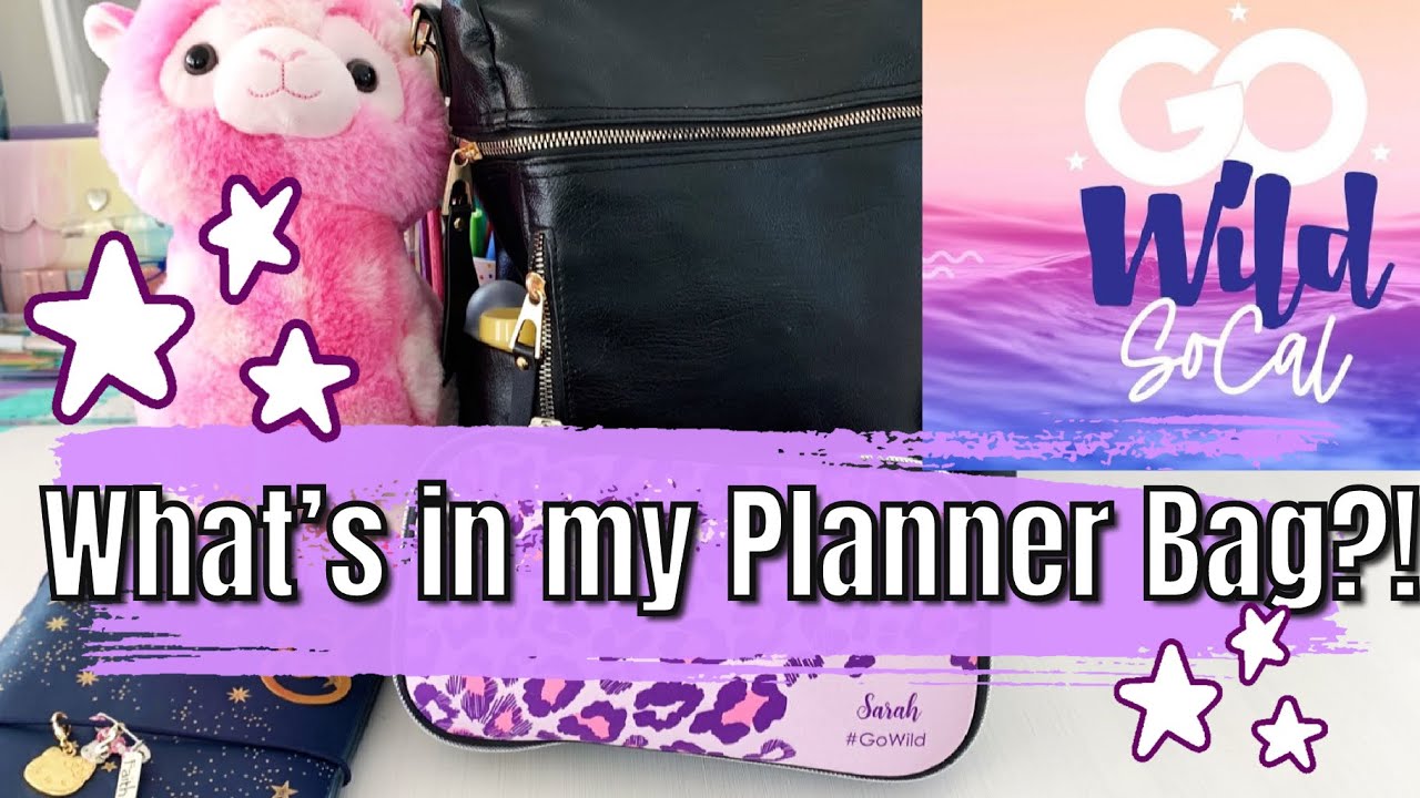 WHAT'S IN MY PLANNER BAG| WHAT IM TAKING TO GO WILD PLANNER CONFERENCE ...