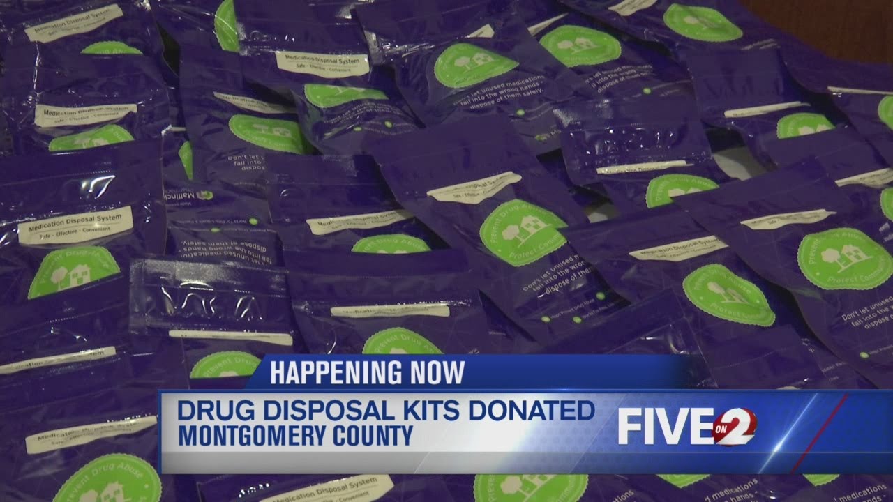 Drug disposal kits donated to Montgomery County - YouTube