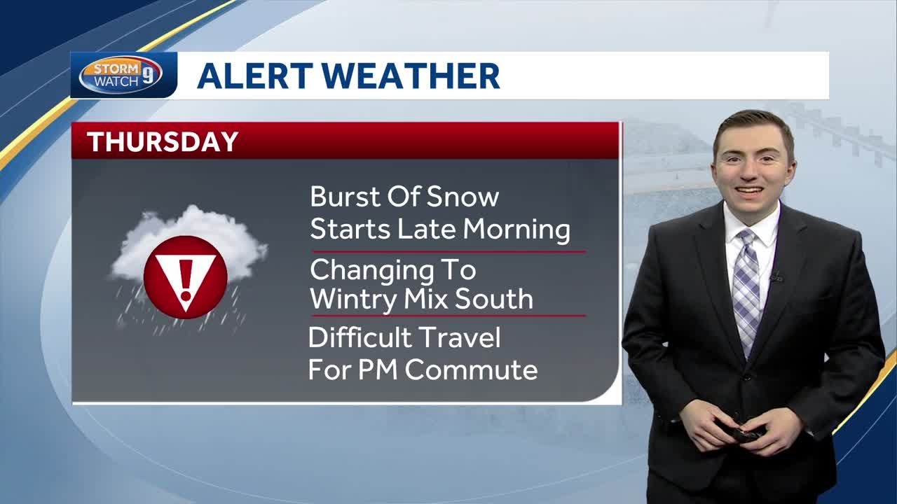 Video: Snow, wintry mix could make for tough evening commute Thursday ...