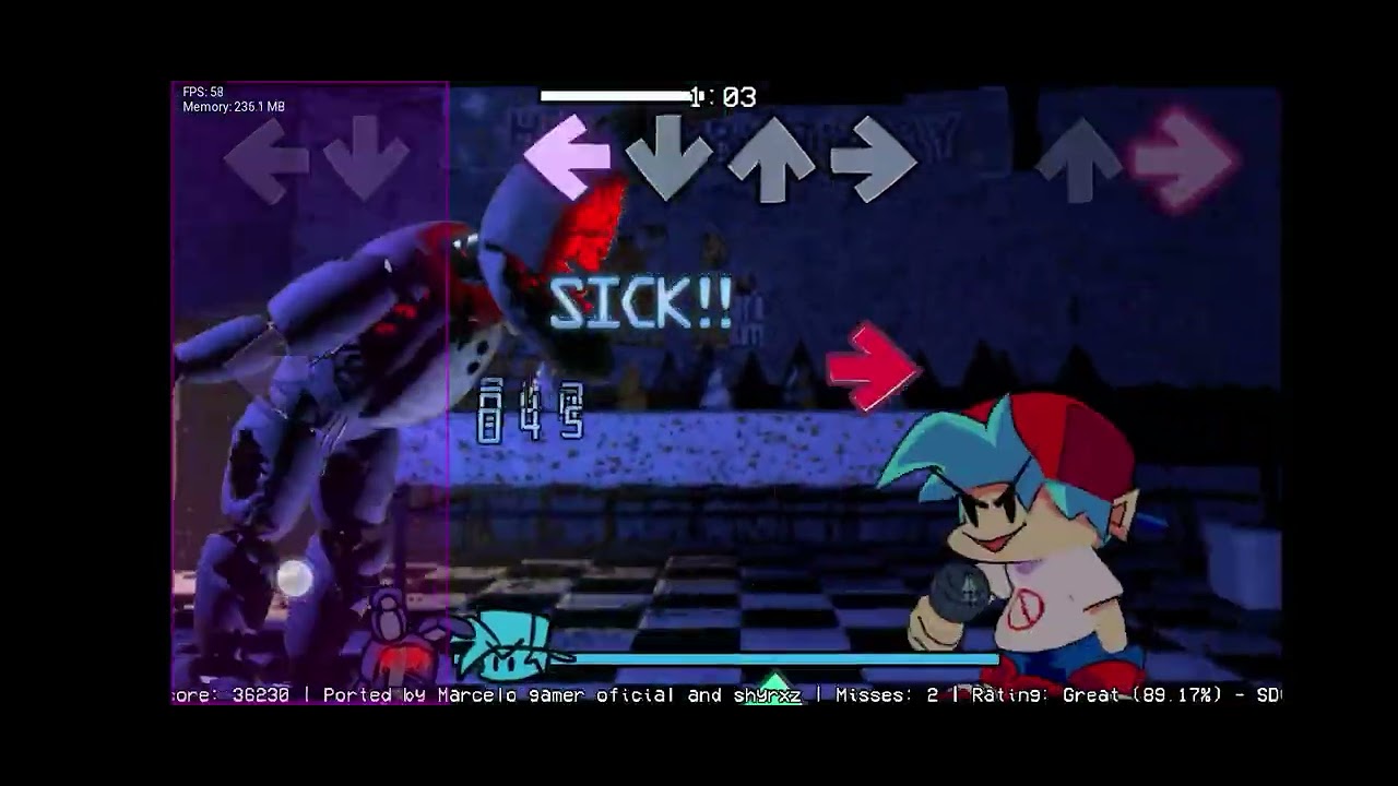 faceless fnaf 2 fnf mod (misses: 9) - YouTube