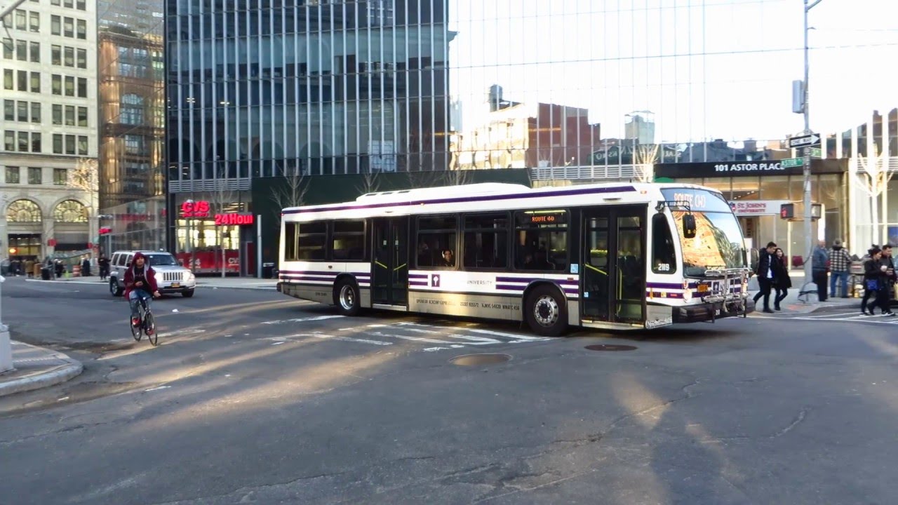 NYU Bus: LFS 2119 Rt.W at Astor Pl/3 Av - YouTube
