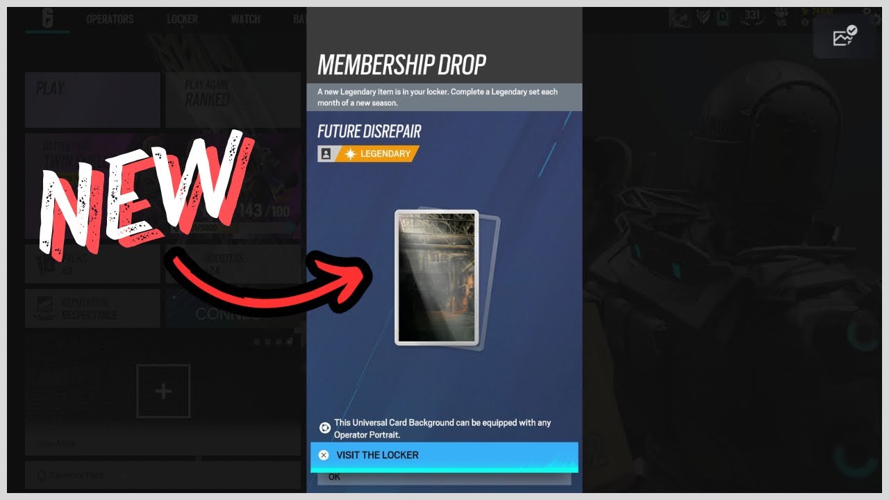 NEW Animated Background Card in the R6 Membership Future Disrepair ...