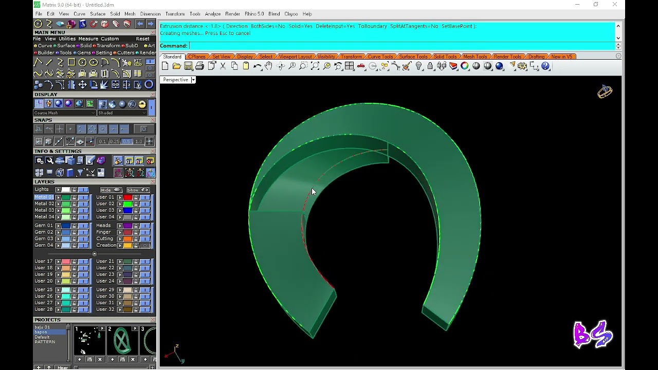 How to make Reping pis jewellery cad design - YouTube