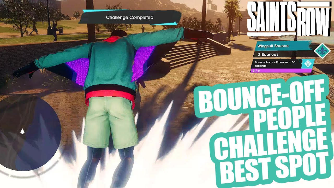 Saints Row - Best Place to do the Wingsuit Challenge Bounce-off People ...