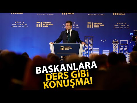 Ekrem İmamoğlu'ndan Marmara Belediyeler Birliği'nde ders gibi konuşma