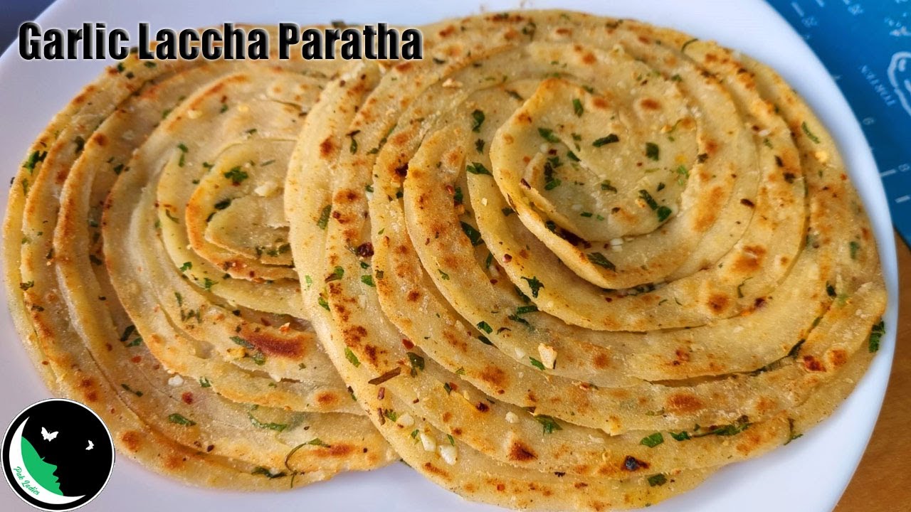 Unique Style Garlic Lachha Paratha | Flaky Layered Paratha | Lacha ...