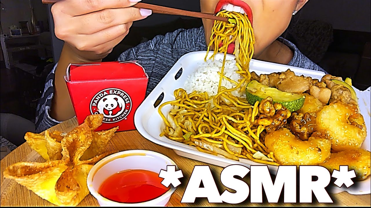 ASMR PANDA EXPRESS (SOFT CHEWY EATING SOUNDS) - YouTube