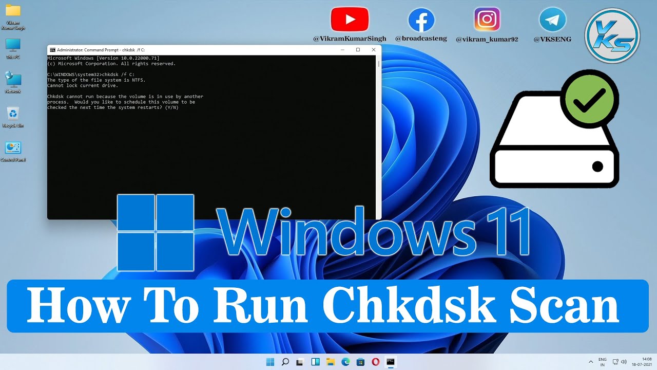 How To Run Chkdsk Scan in Windows 11 | Windows 11 Me Chkdsk Scan Kaise ...