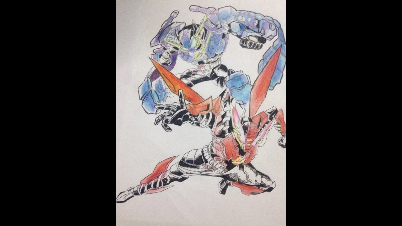How to Draw rabbit rabbit & tank tank form of kamen rider Build - YouTube