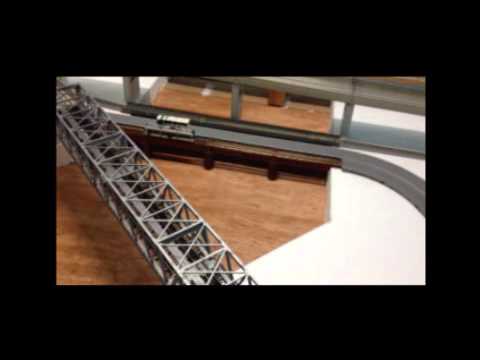 Testing: N Scale Tomytec Tram and Moving Bus System - YouTube