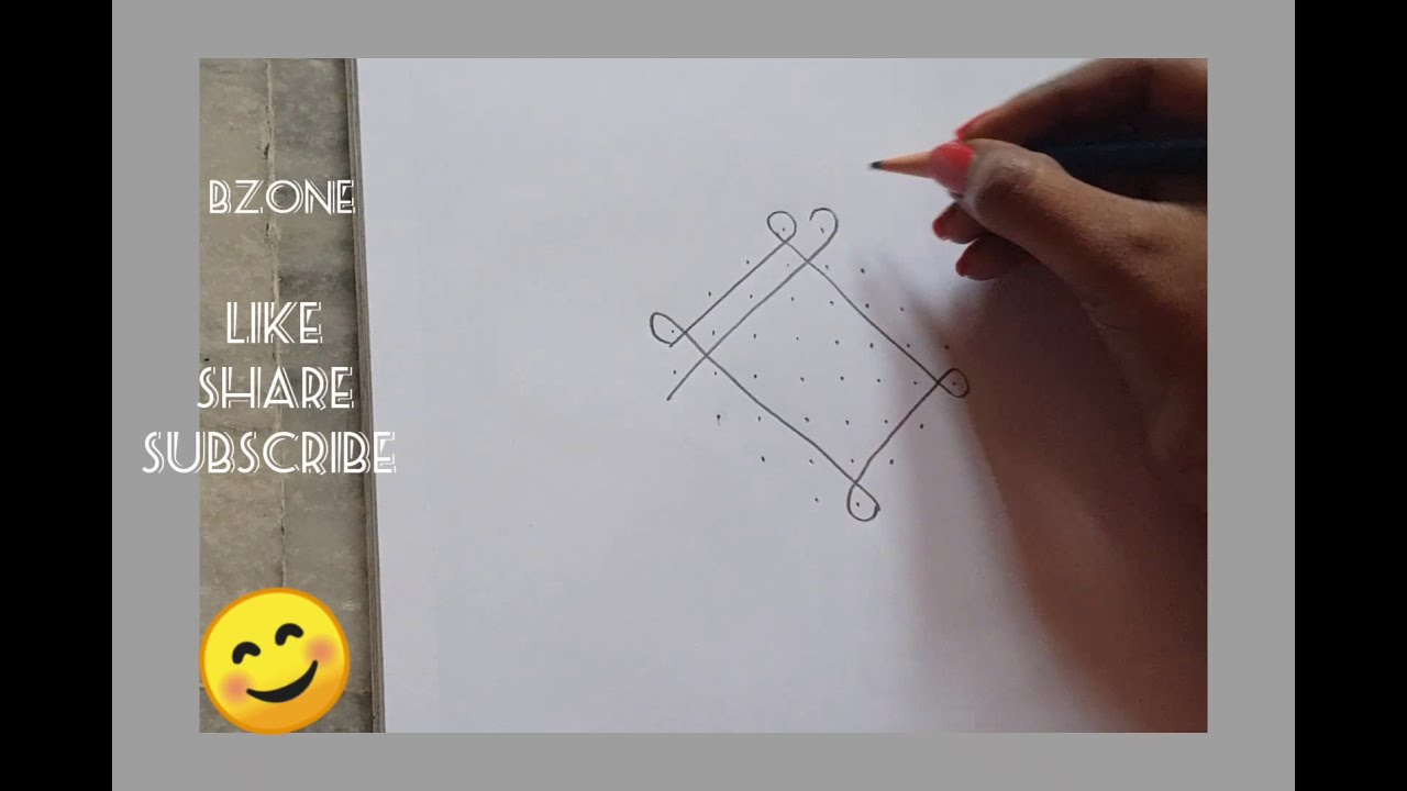 Beautiful kollam muggu design|| Sankranti special muggu || rangoli ...