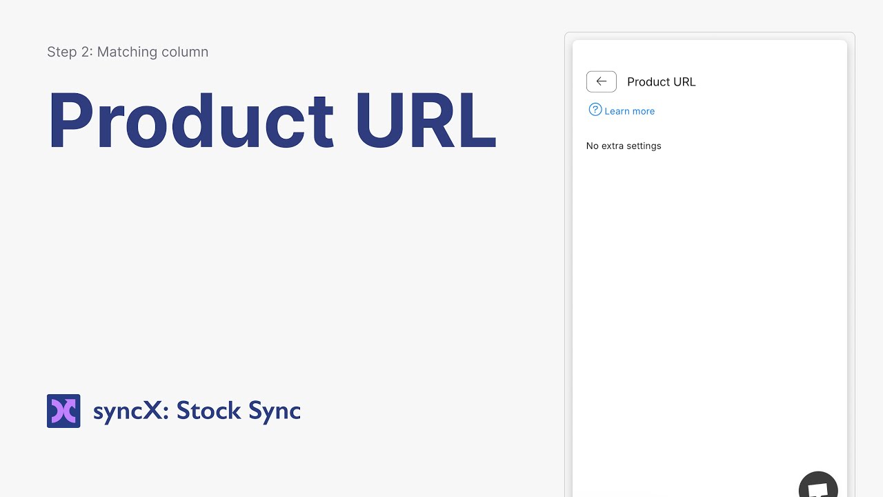 Export Product URL with syncX: Stock Sync (Column Matching) - YouTube