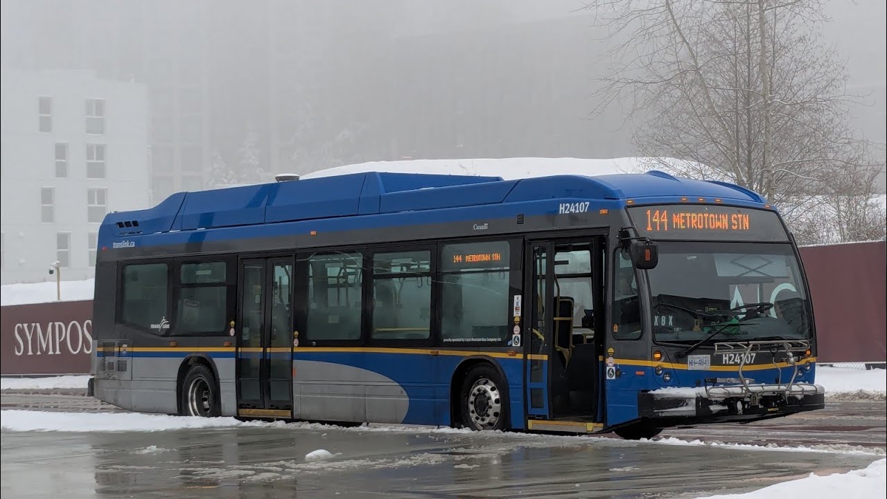 Translink CMBC 24107 on the 144 from SFU to Sperling Burnaby lake ...
