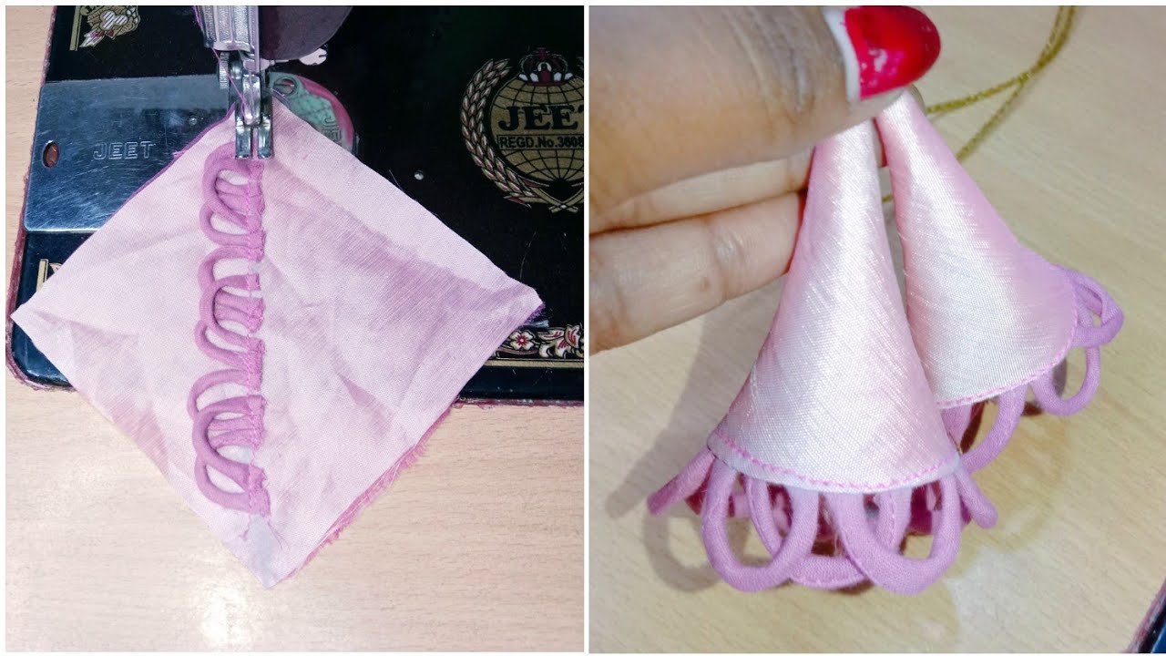 Easy and Beautiful Latkan Design l Fabric Latkan Making at Home l ...