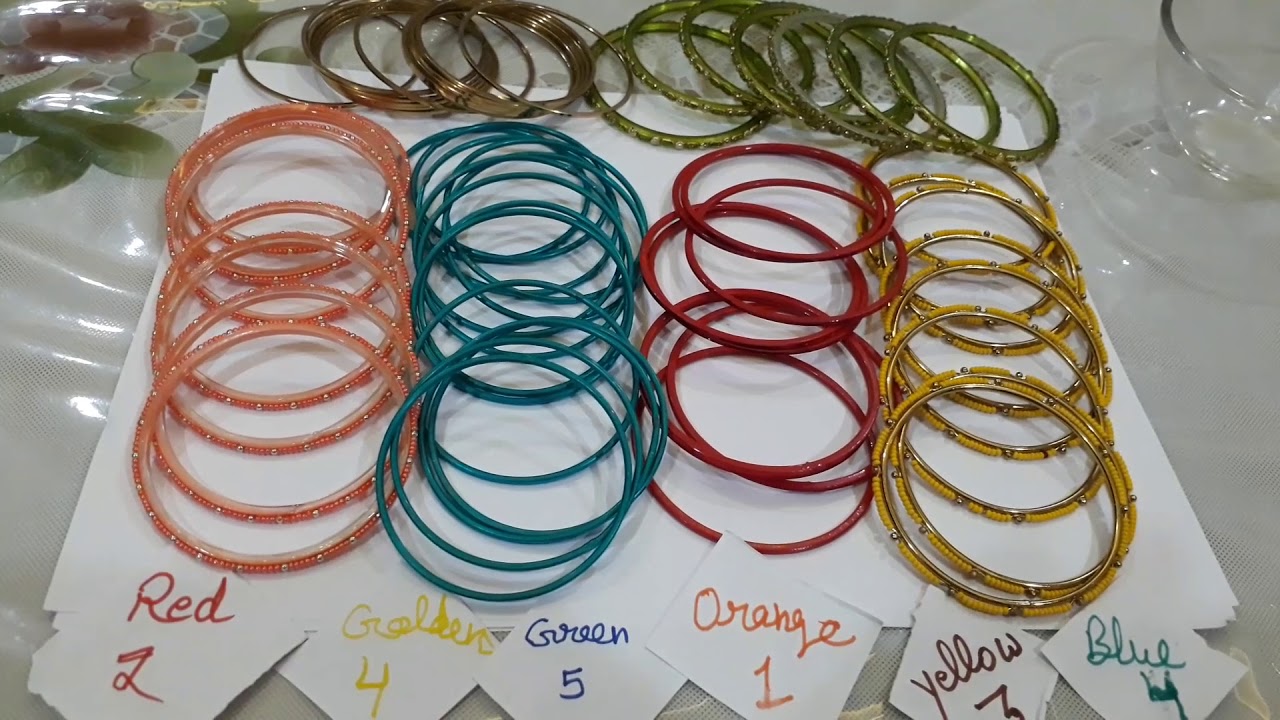 Bangles with lucky number 💜💛💚Punctuality game kitty game - YouTube