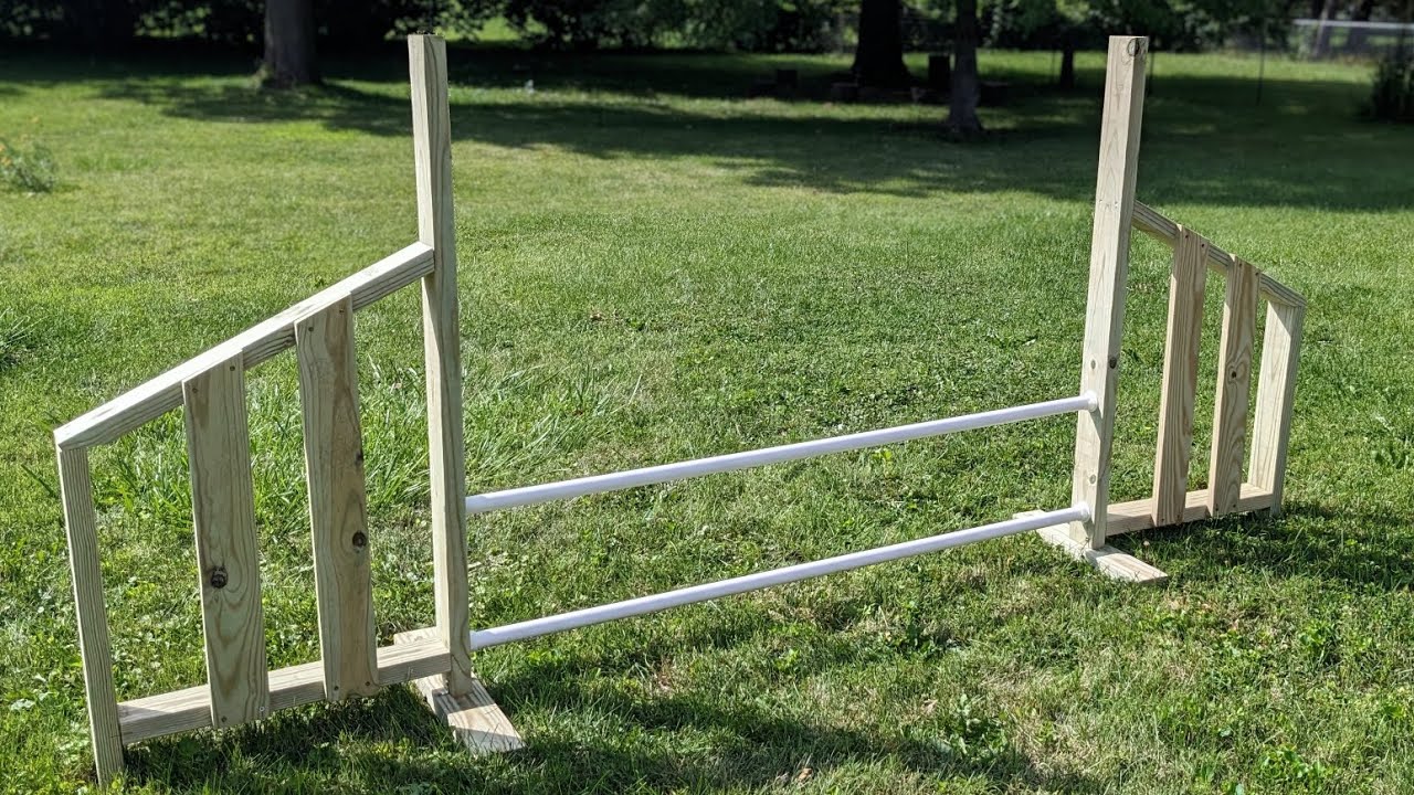 DIY Dog Agility Equipment - Bar Jump (work in progress) - YouTube