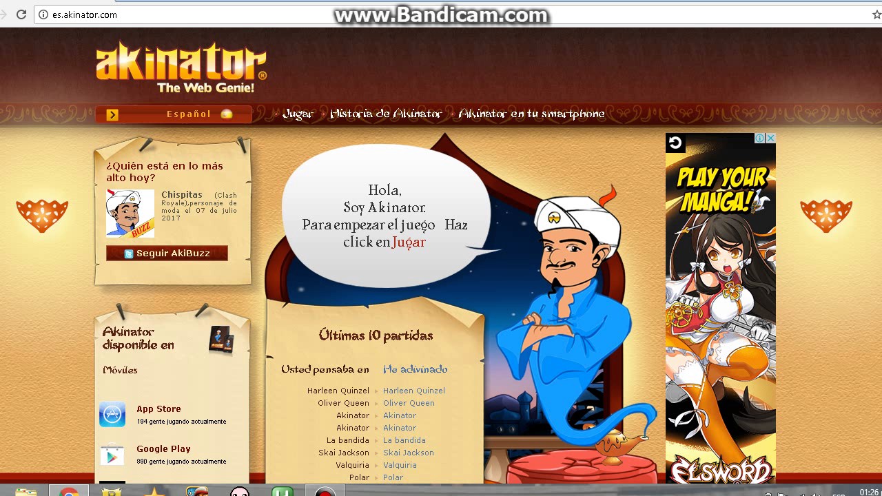 como jugar akinator en pc XD - YouTube
