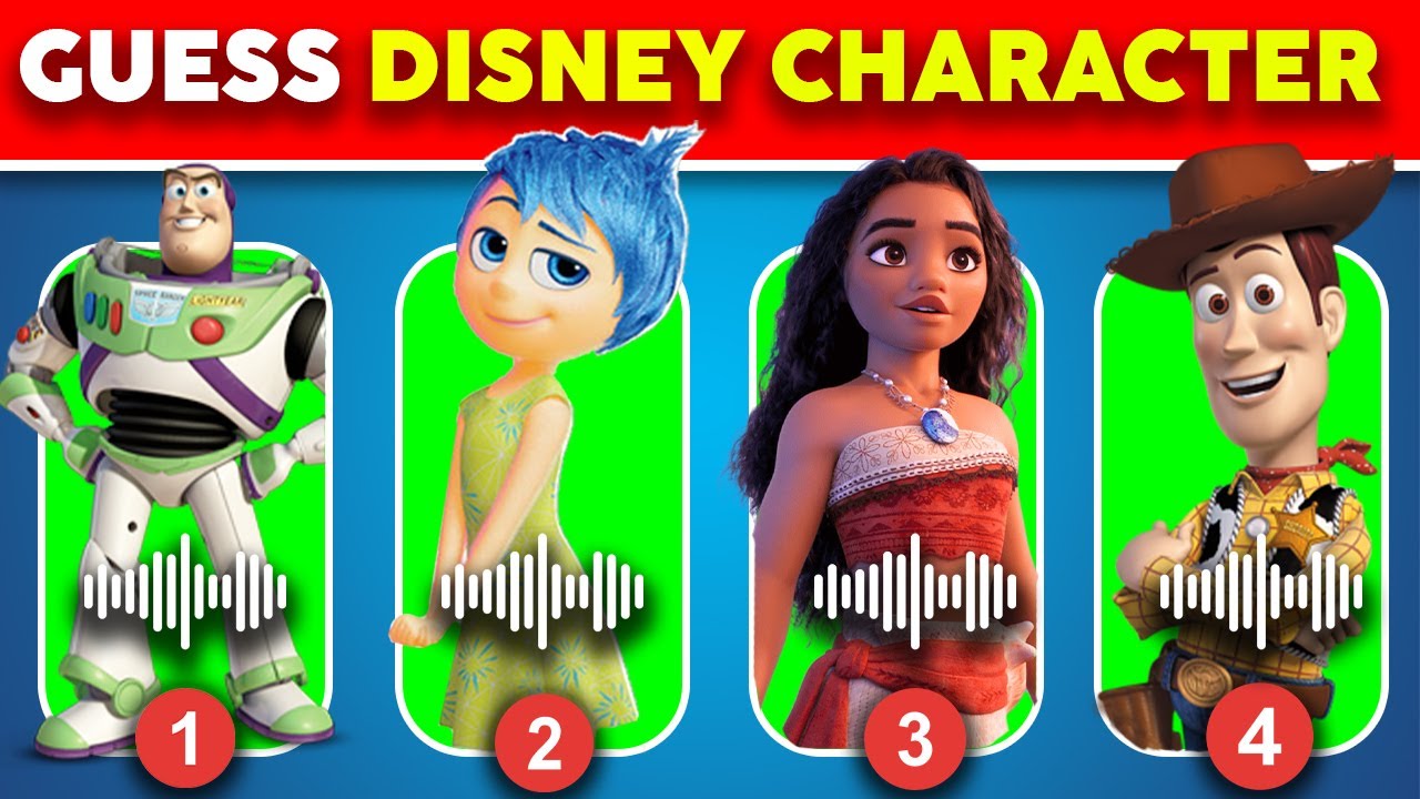 GUESS THE DISNEY CHARACTER By Their Voice 🎤🎙| Guess DISNEY Character ...